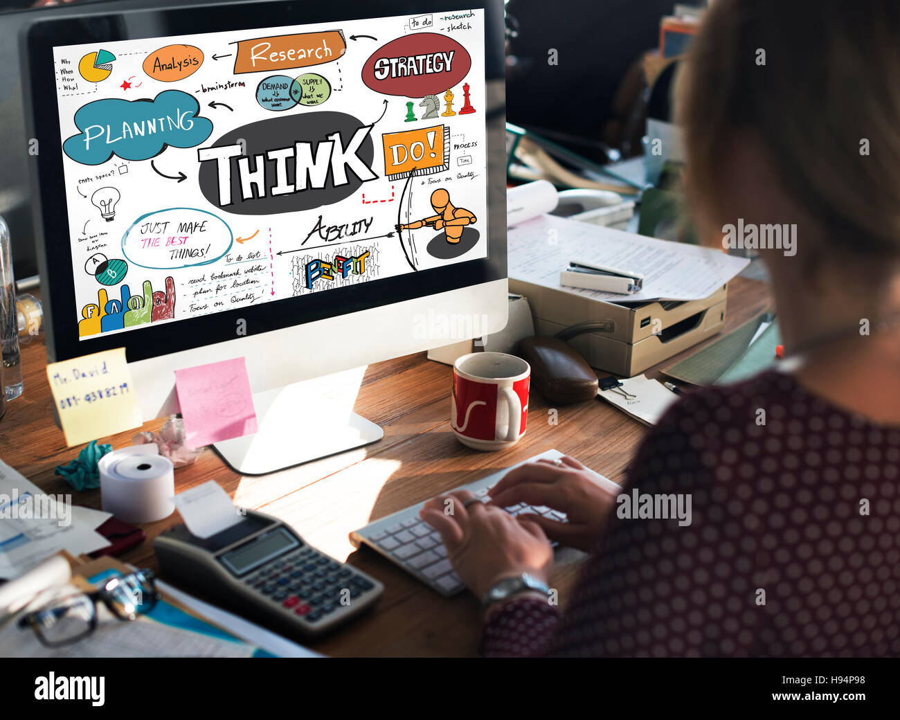 Think Thinking Planning Analyse Ideas Concept Stock Photo - Alamy