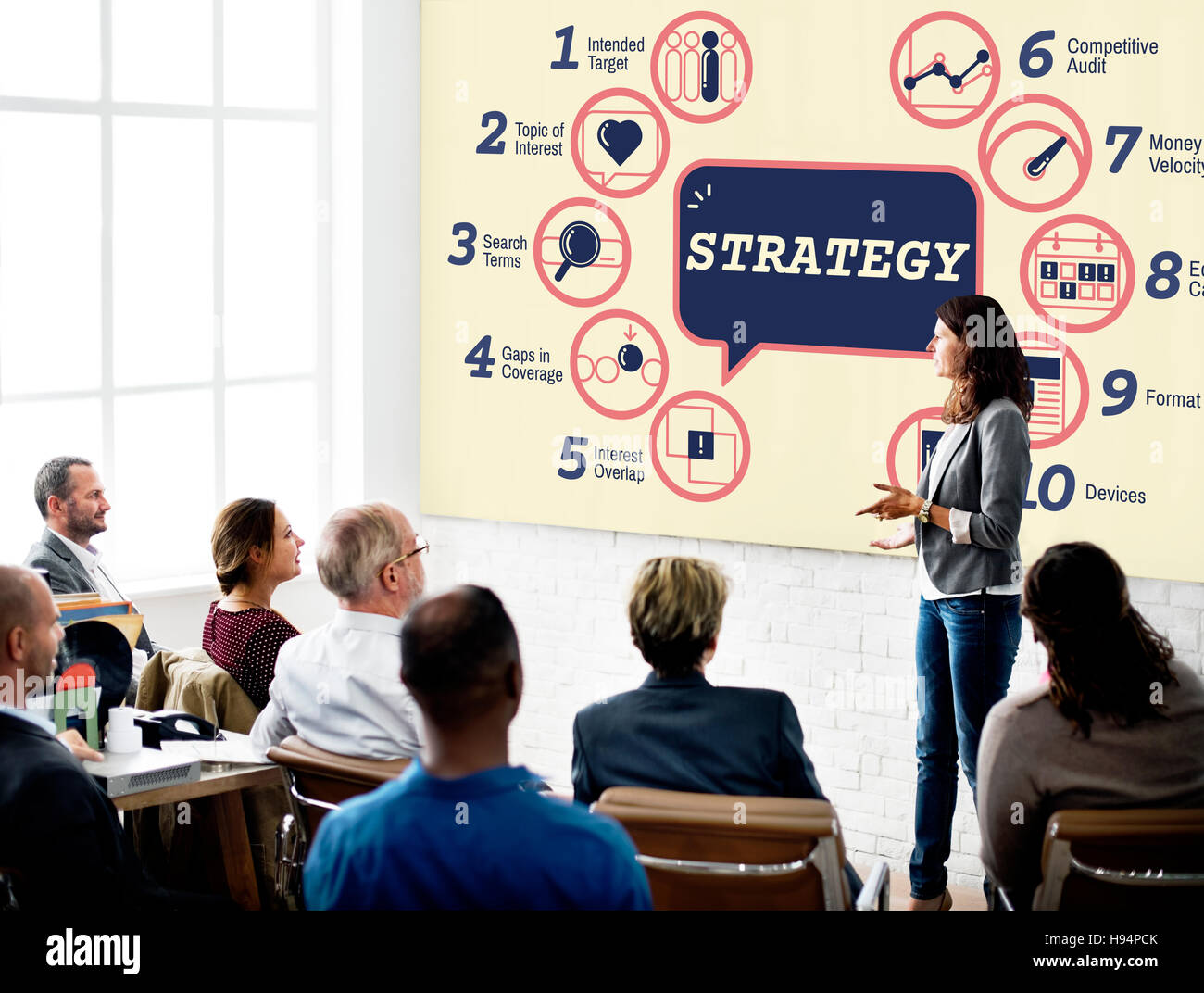 Business Analytics Strategy Methods Tactics Graphic Concept Stock Photo ...