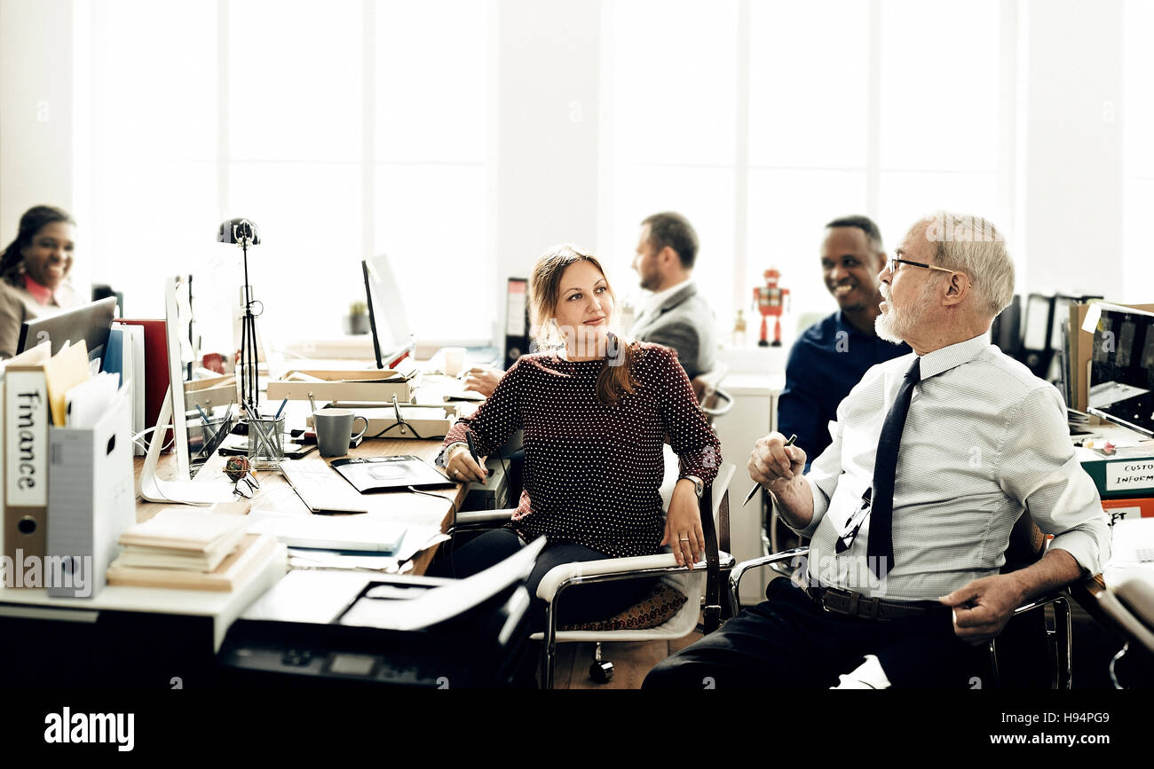 Business Marketing Team Discussion Planning Concept Stock Photo - Alamy