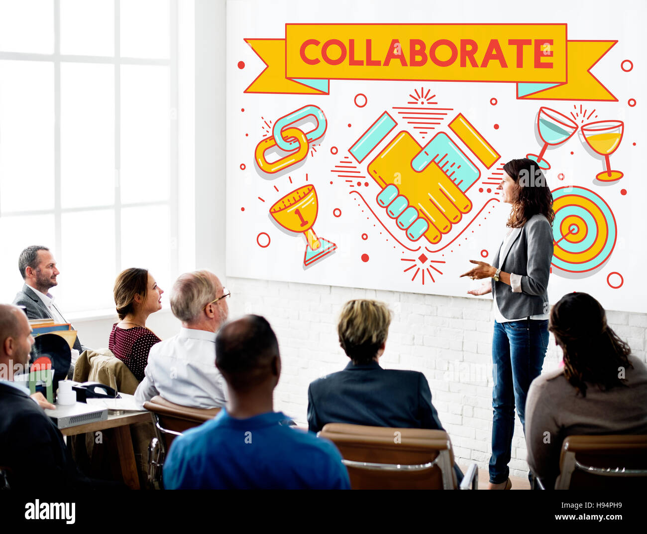 Collaboration Solution Partnership Cooperation Concept Stock Photo - Alamy