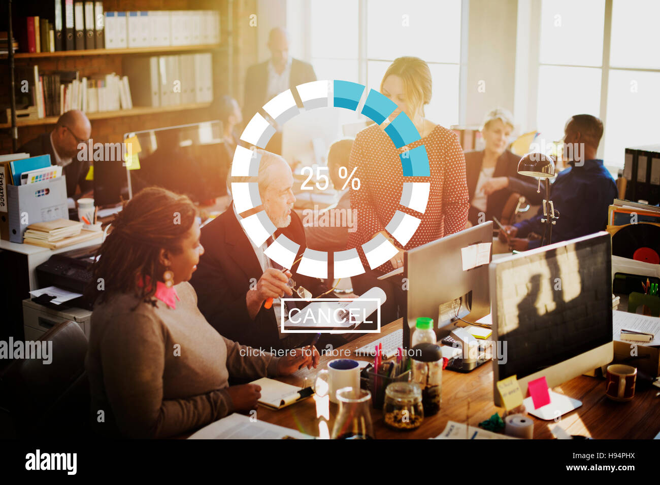 Loading Download Upload Percent Indicator Concept Stock Photo - Alamy