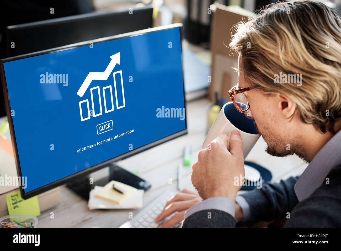 Business Success Report Graph Concept Stock Photo - Alamy