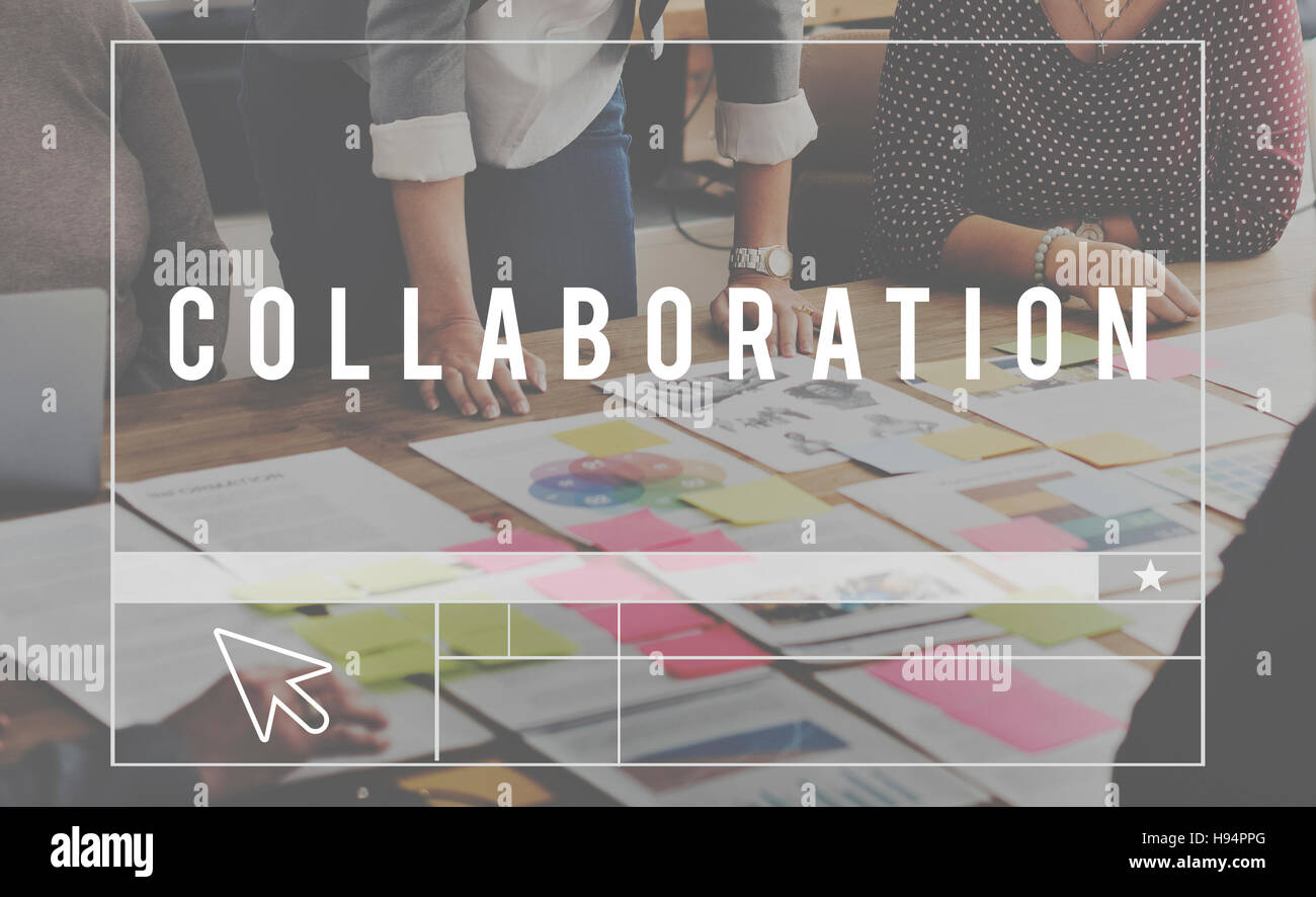 Collaboration Group Team Partnership Concept Stock Photo - Alamy