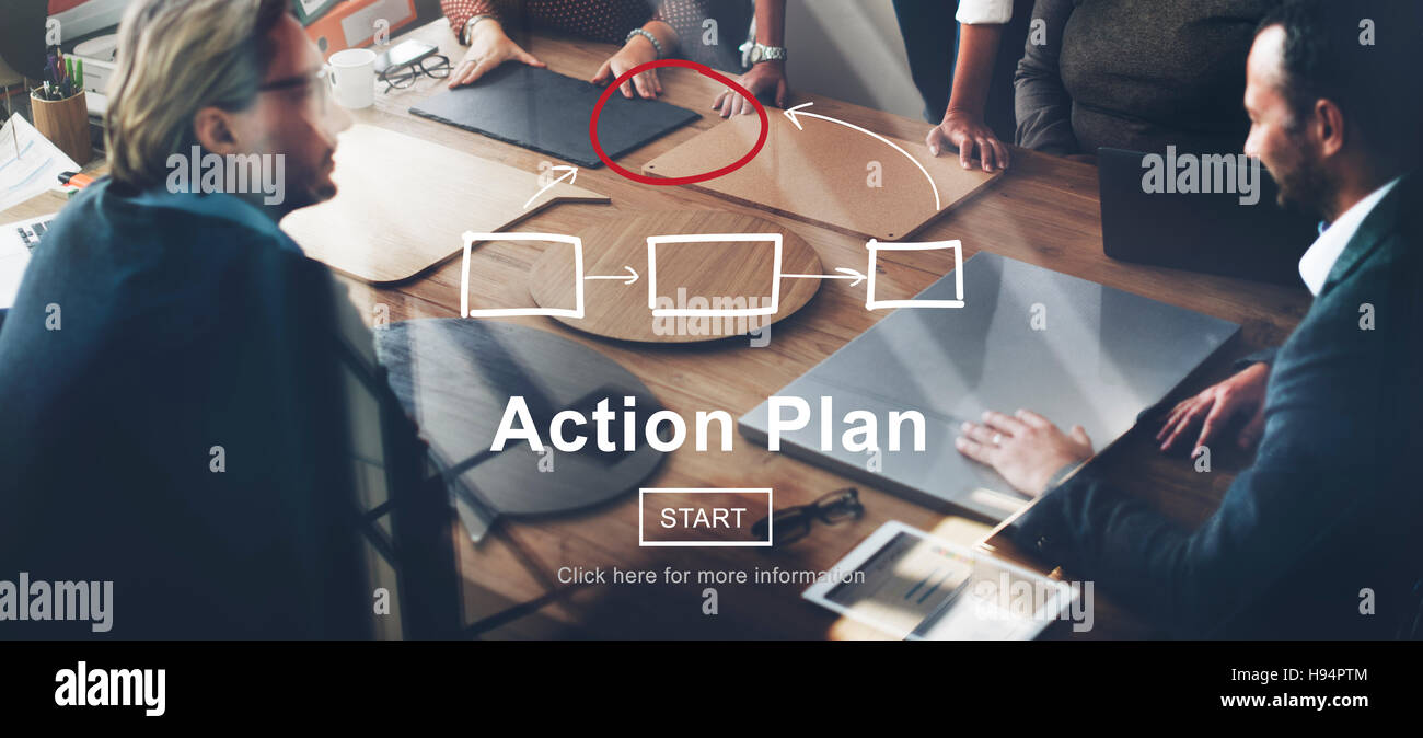 Action Plan Planning Strategy Vision Tactics Objective Concept Stock ...