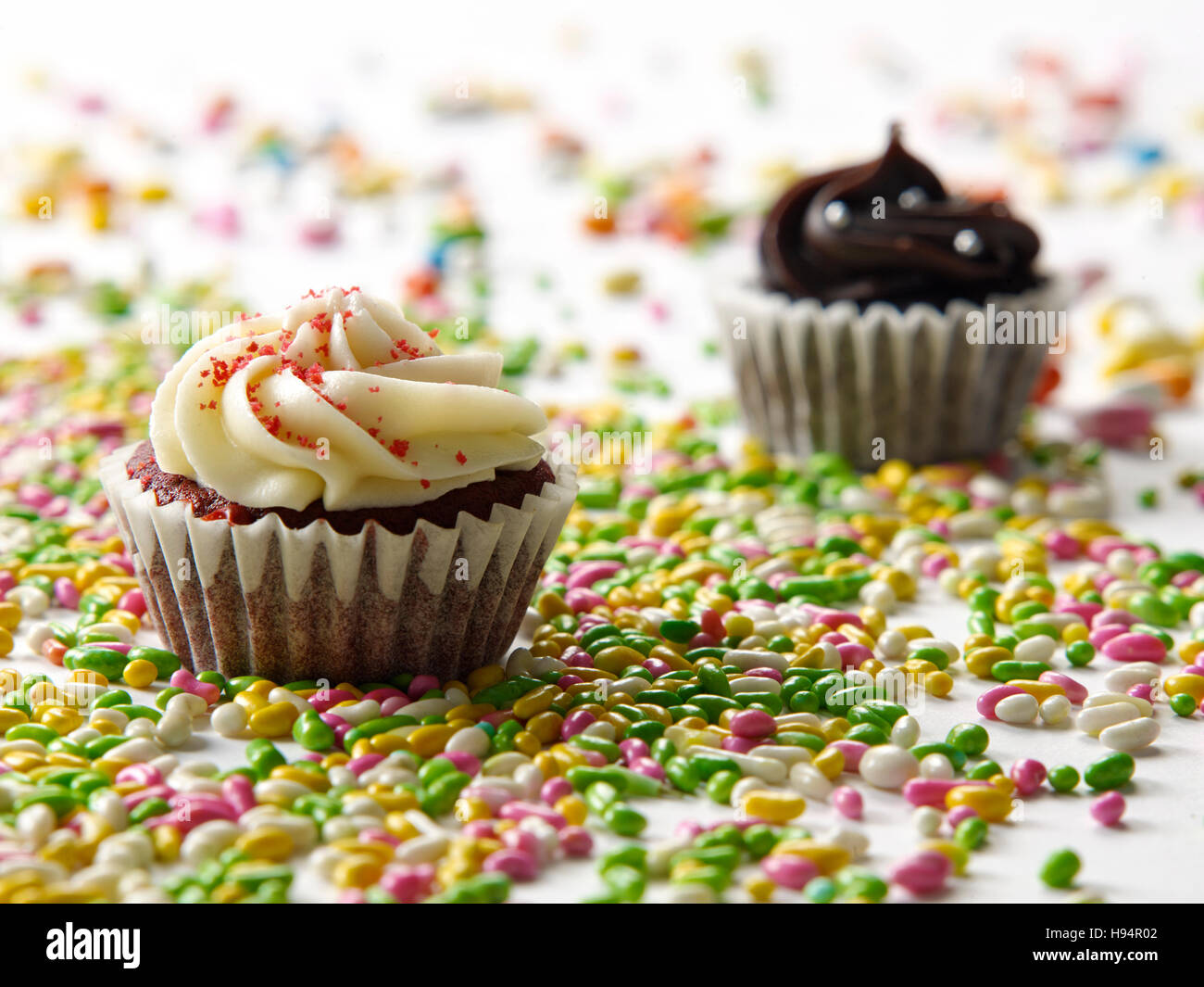 ASSORTED MINI CUP CAKES Stock Photo - Alamy