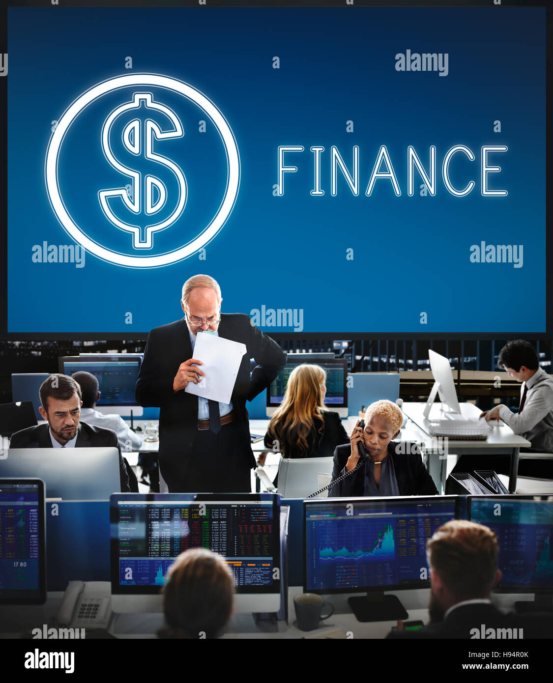 Finance Investment Money Cash Icons Graphics Concept Stock Photo - Alamy
