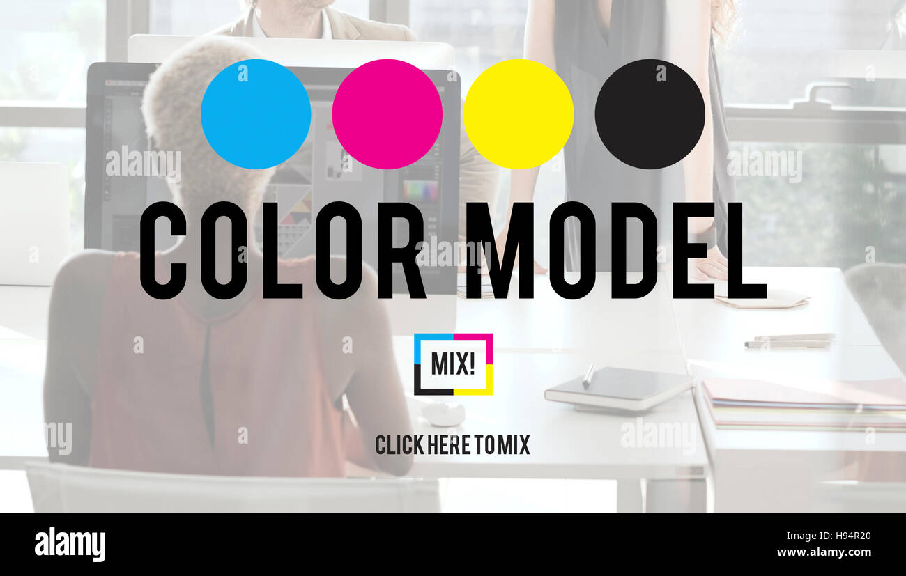 Color Printing Ink Color Model CMYK Concept Stock Photo - Alamy