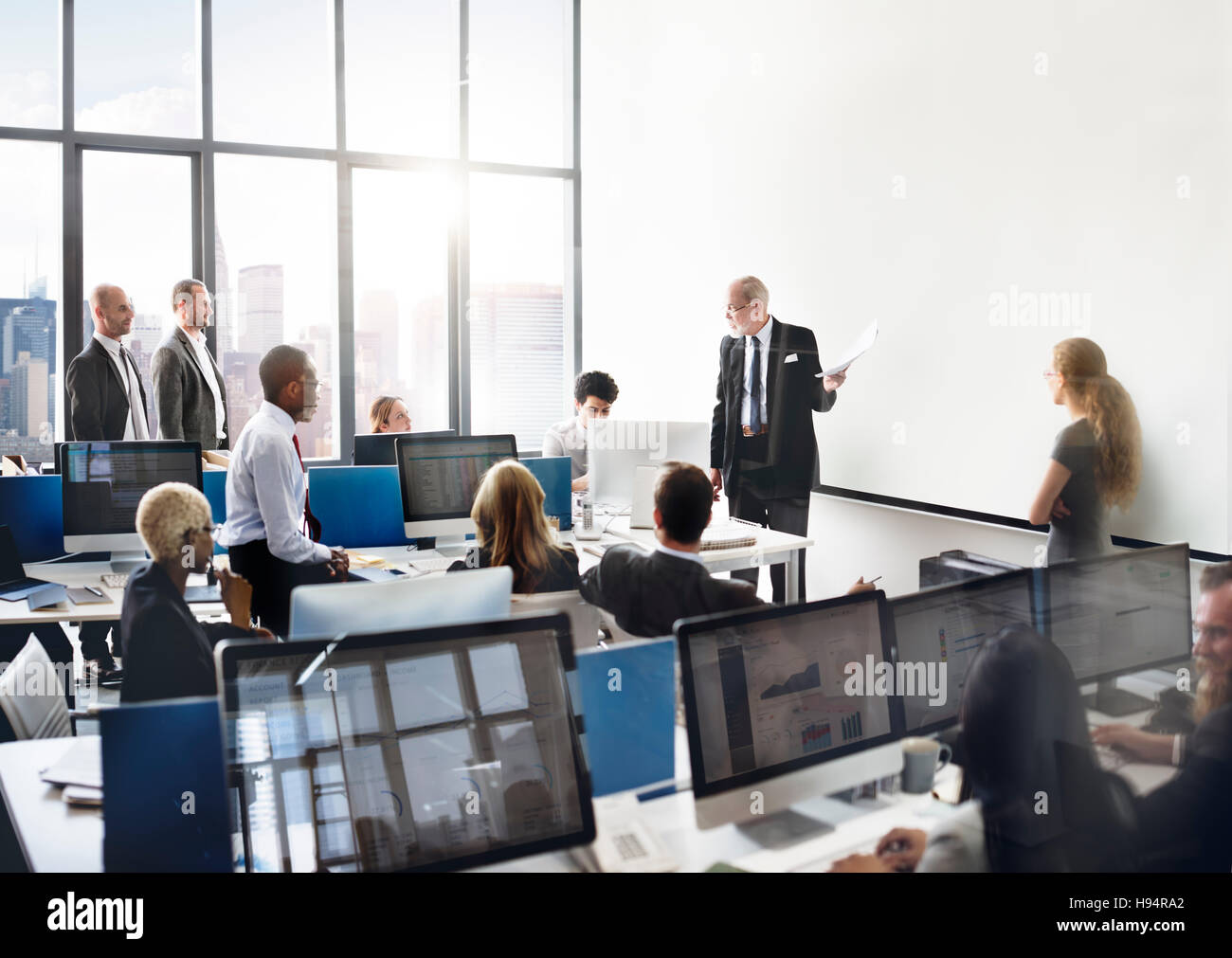 Business Team Discussion Meeting Corporate Concept Stock Photo - Alamy