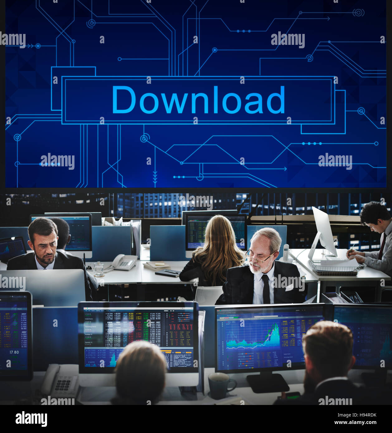 Download Files Information Technology Sharing Concept Stock Photo - Alamy