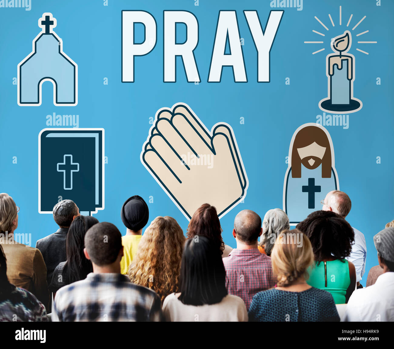 Pray Faith Prayer Praying Religion Spiritual God Concept Stock Photo ...