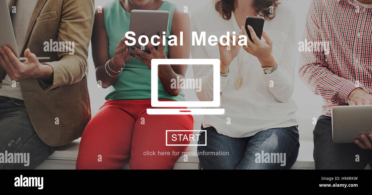 Social Media Communication Community Global Concept Stock Photo - Alamy