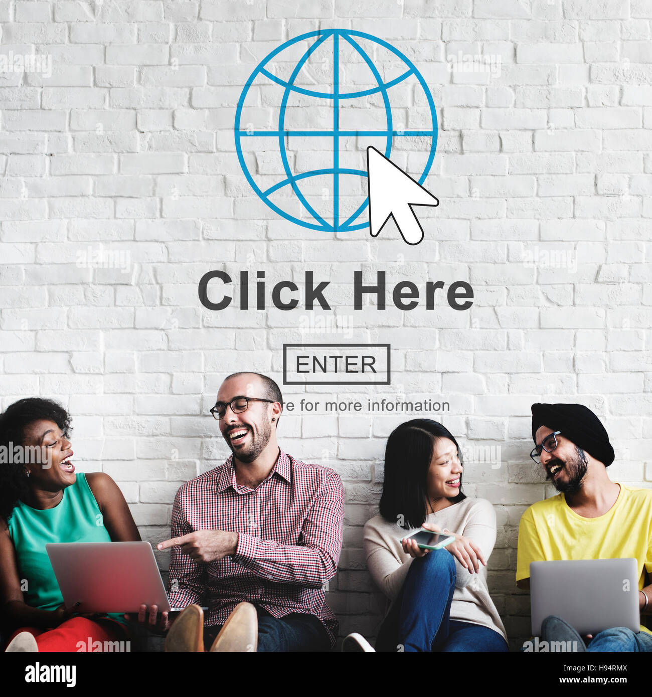 Click Here Website Web Page Online Internet Concept Stock Photo - Alamy