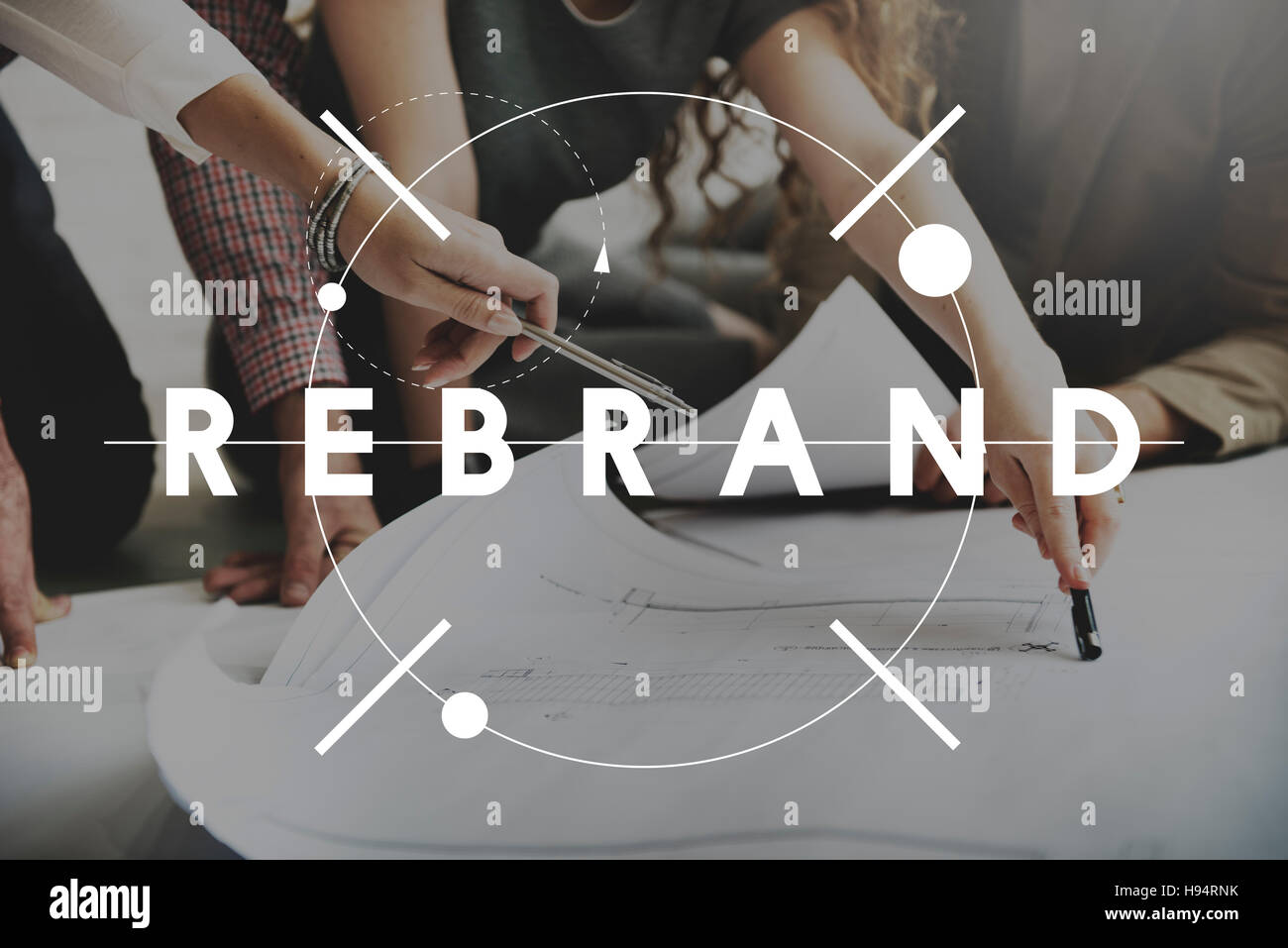 Rebrand Change Identity Branding Style Image Concept Stock Photo - Alamy
