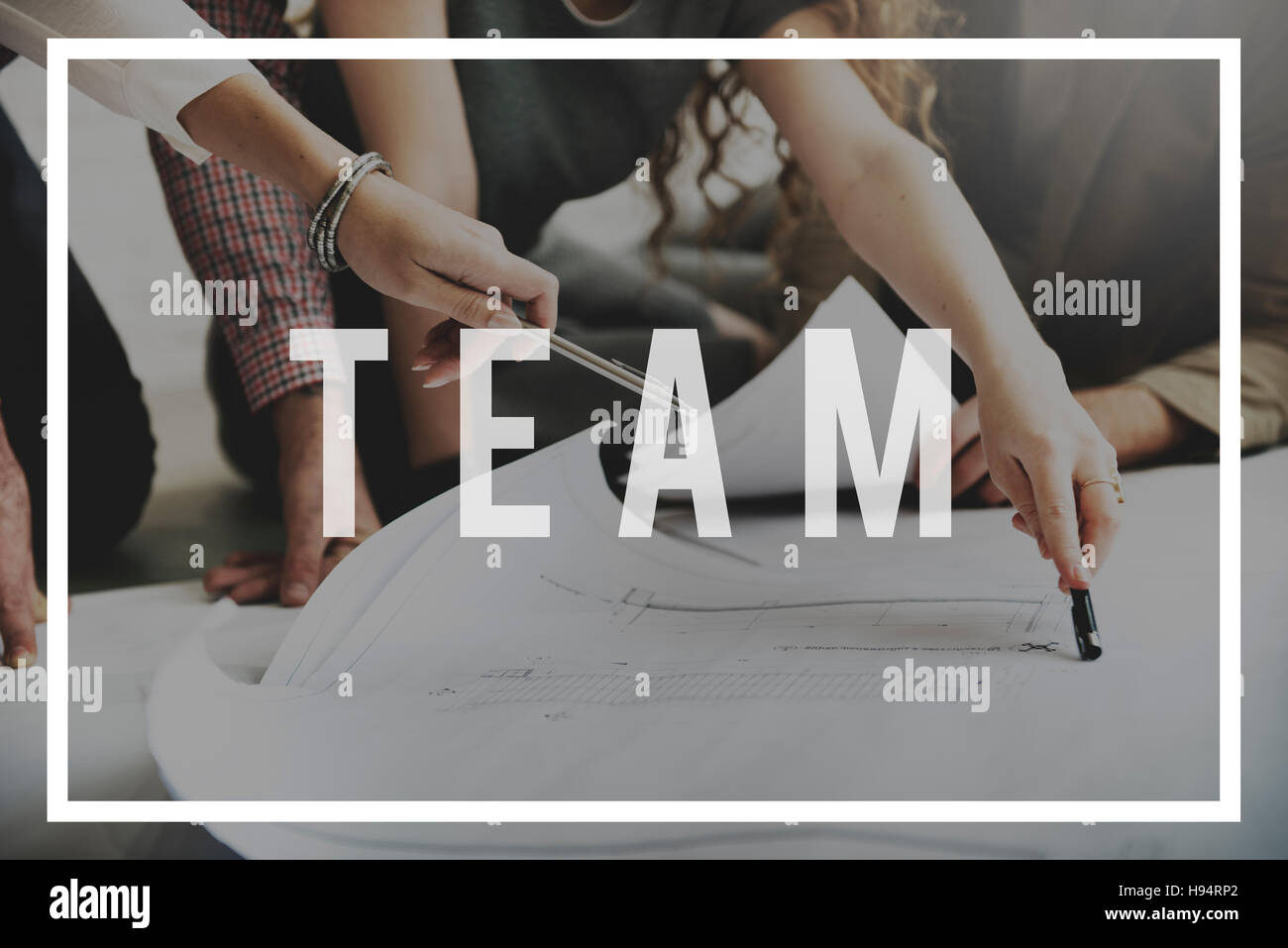 Team Teamwork Collaboration Cooperation Concept Stock Photo - Alamy