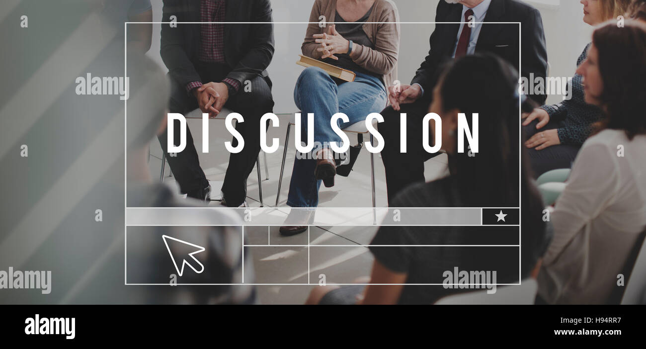 Discussion Talking Conversation Connection Concept Stock Photo - Alamy