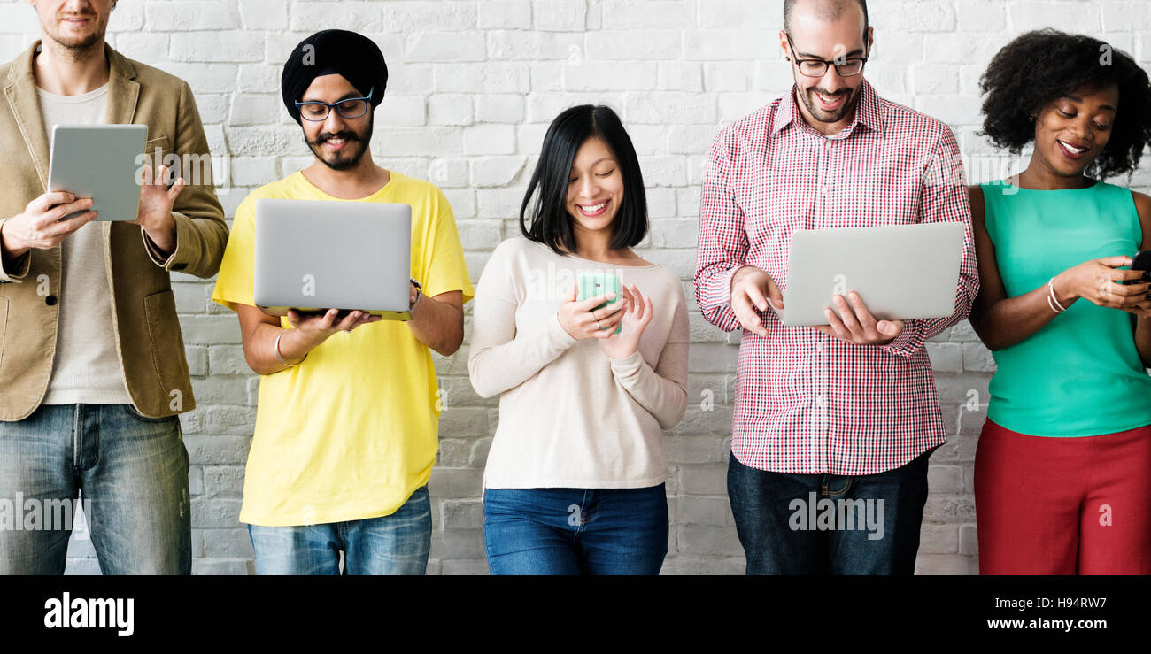 Digital Connection Technology Networking Team Concept Stock Photo - Alamy