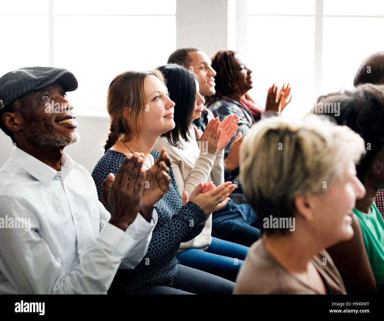 Audience Applaud Clapping Happines Appreciation Training Concept Stock ...