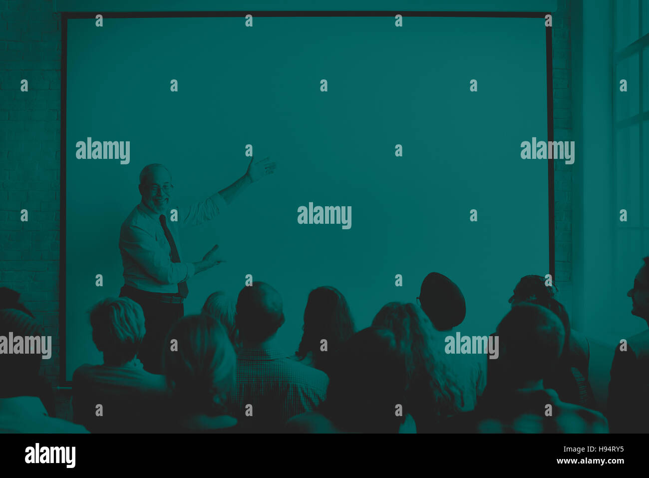 Business Team Seminar Listening Meeting Concept Stock Photo - Alamy