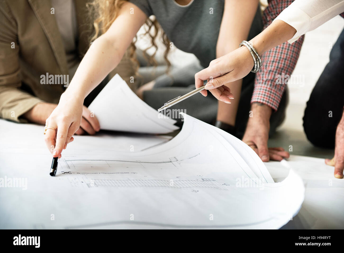 Architect Design Project Meeting Discussion Concept Stock Photo - Alamy
