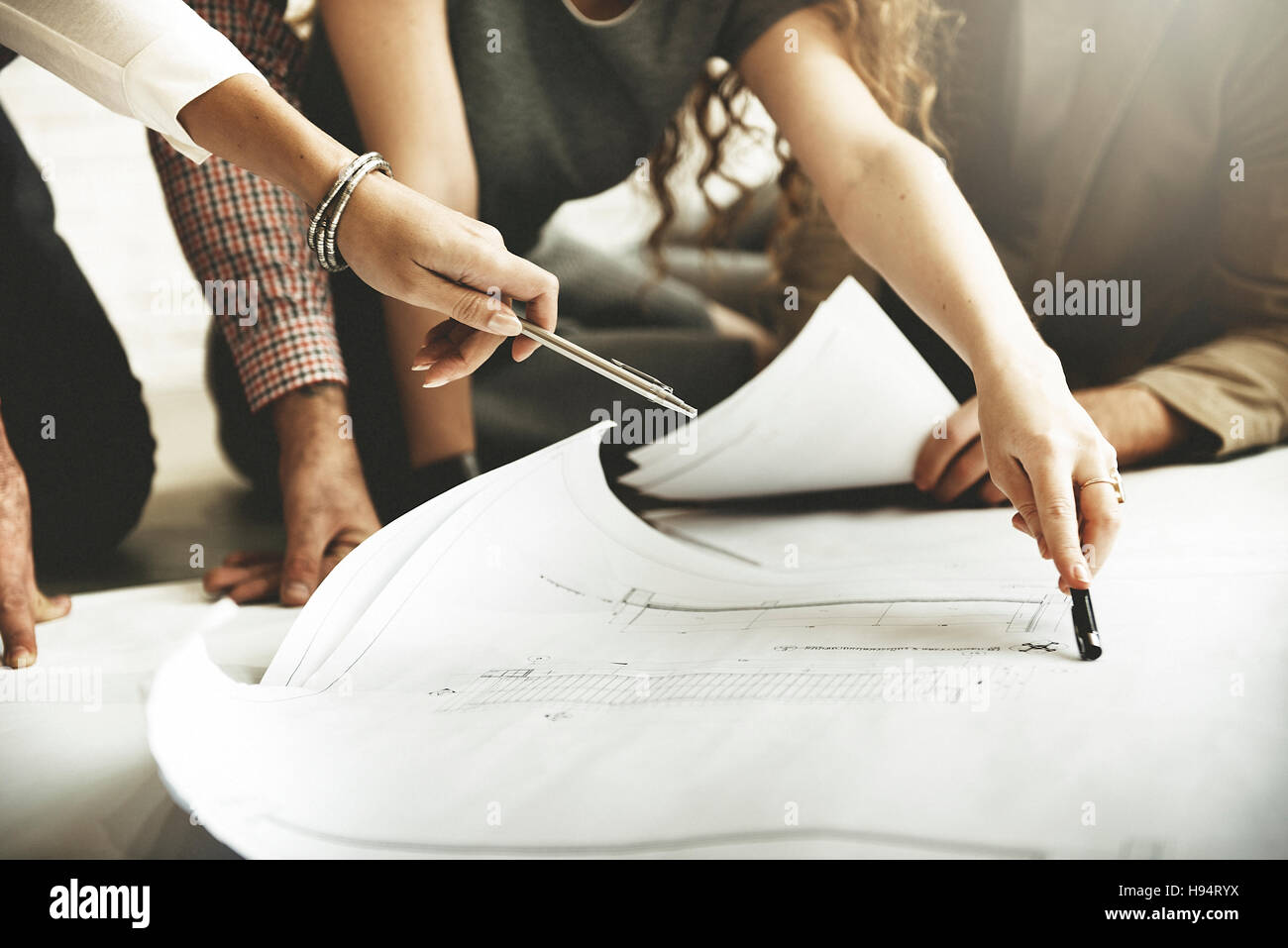 Architect Design Project Meeting Discussion Concept Stock Photo - Alamy