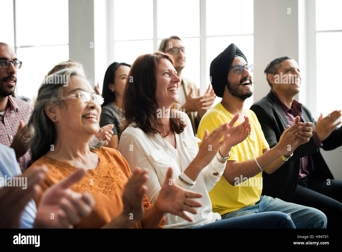 Audience Applaud Clapping Happines Appreciation Training Concept Stock ...