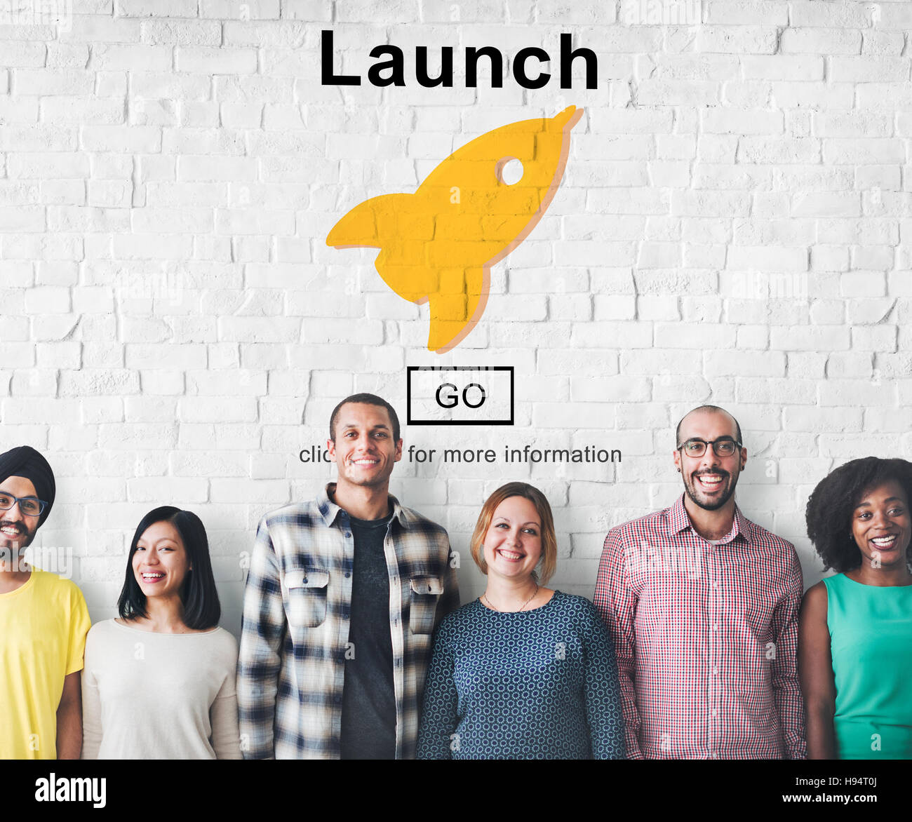 Launch Start Brand Introduce Rocket Ship Concept Stock Photo - Alamy