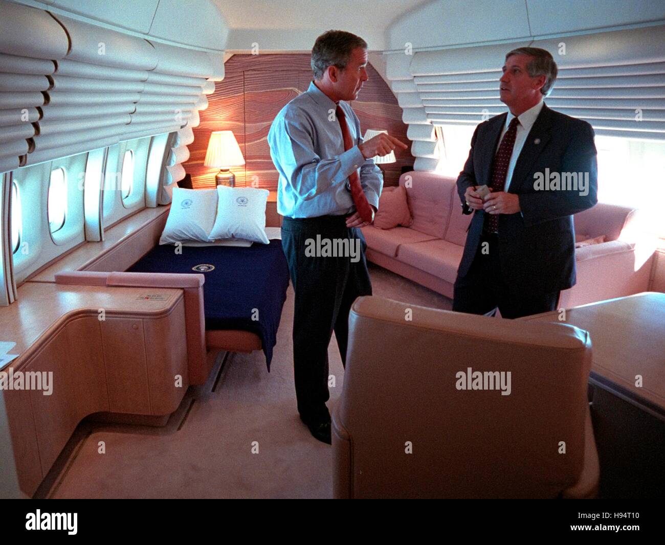 U.S. President George W. Bush talks to White House Chief of Staff Andy ...