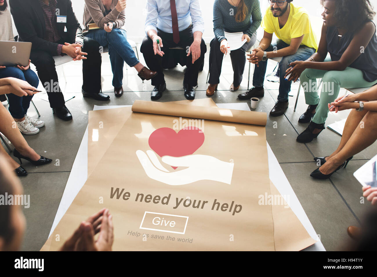 We Need Your Help Welfare Donation Concept Stock Photo - Alamy