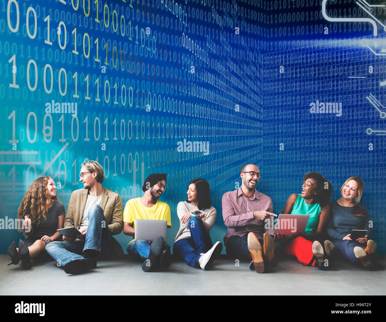 Binary Code Digits Technology Software Concept Stock Photo - Alamy