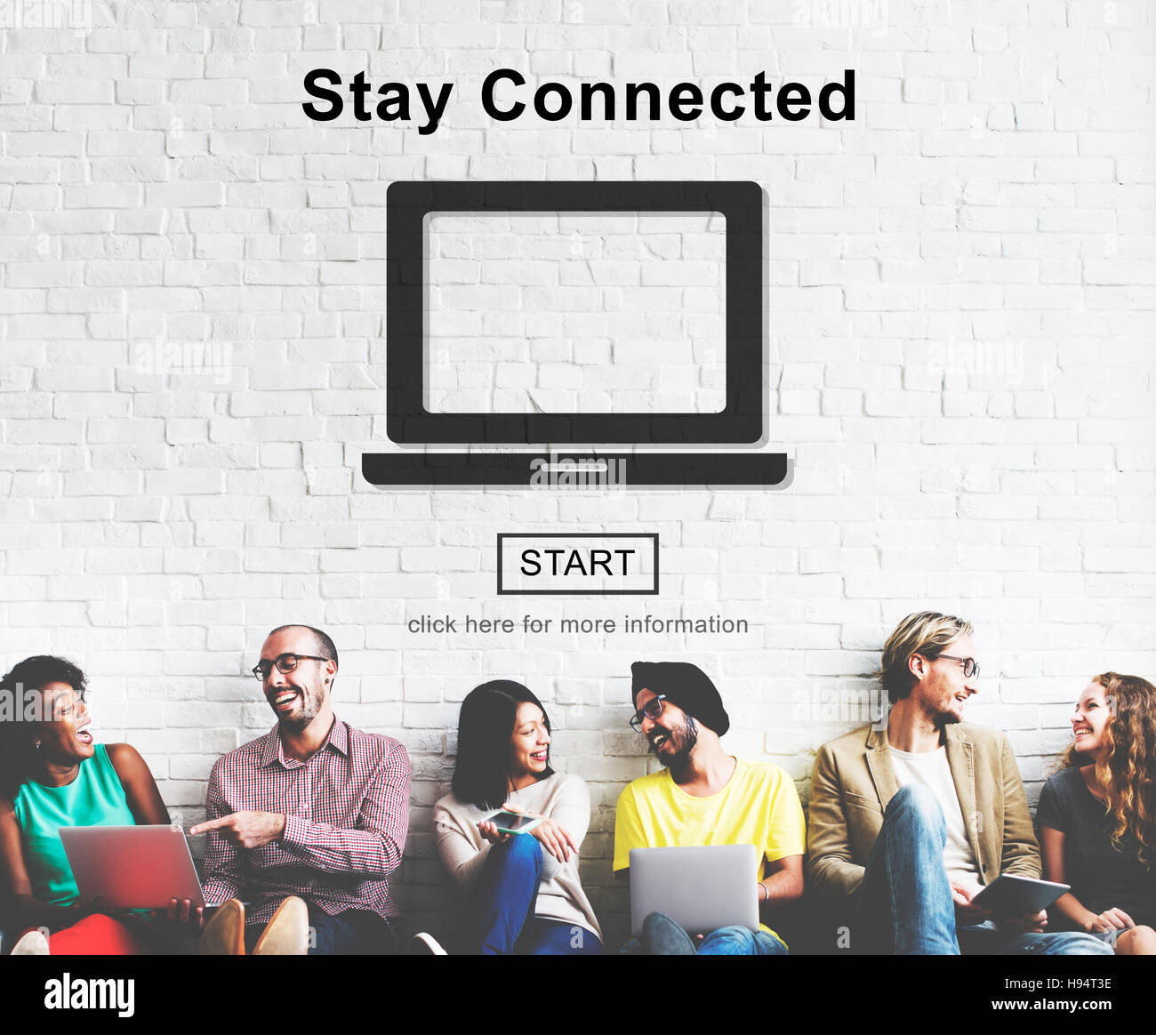 Stay Connected Interact Network Sharing Social Concept Stock Photo - Alamy