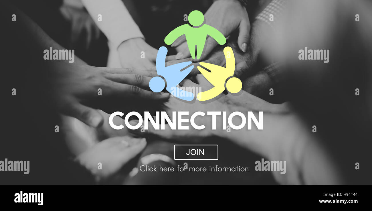 Connection Connect Social Networking Interconnection Concept Stock ...