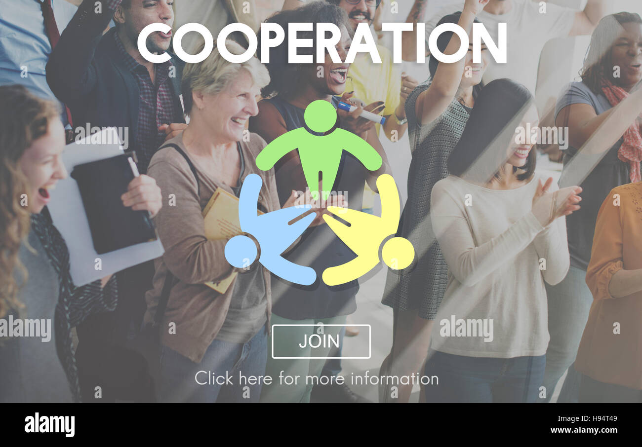 Cooperation Cooperate Collaboration Teamwork Concept Stock Photo - Alamy