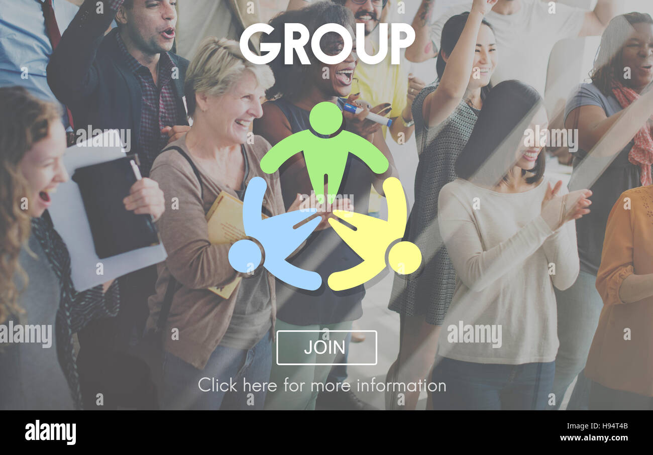 Group Community Cooperation Society Team Concept Stock Photo - Alamy