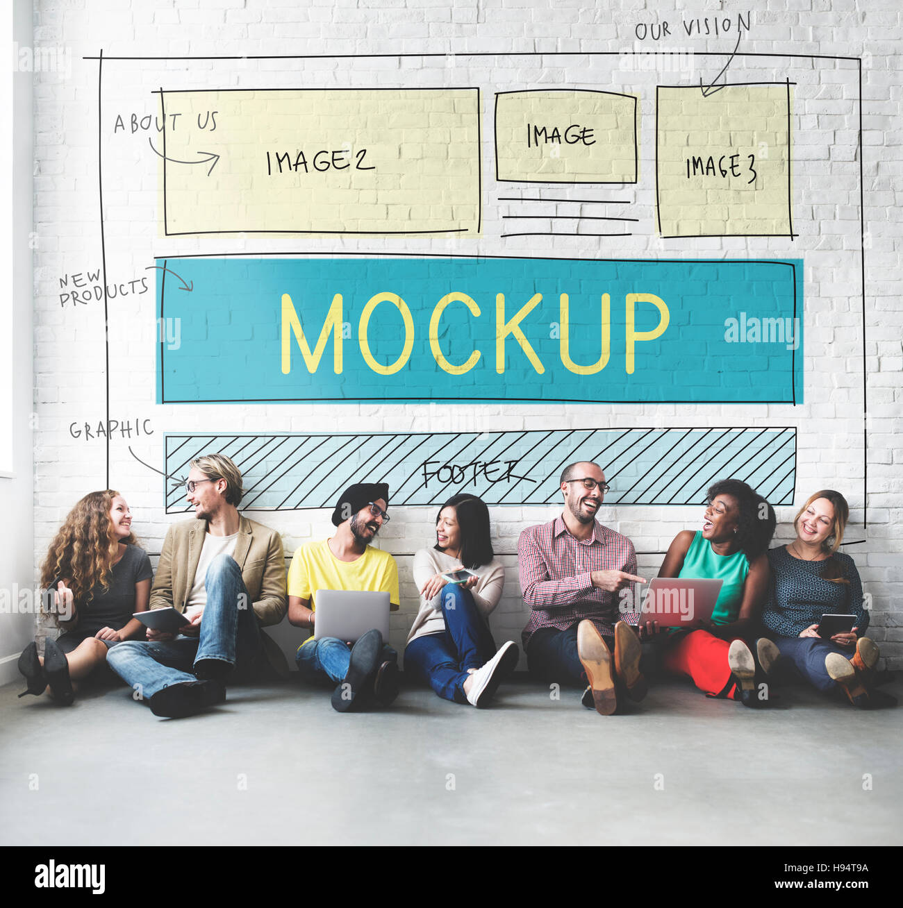 Design HTML Web Design Template Concept Stock Photo - Alamy