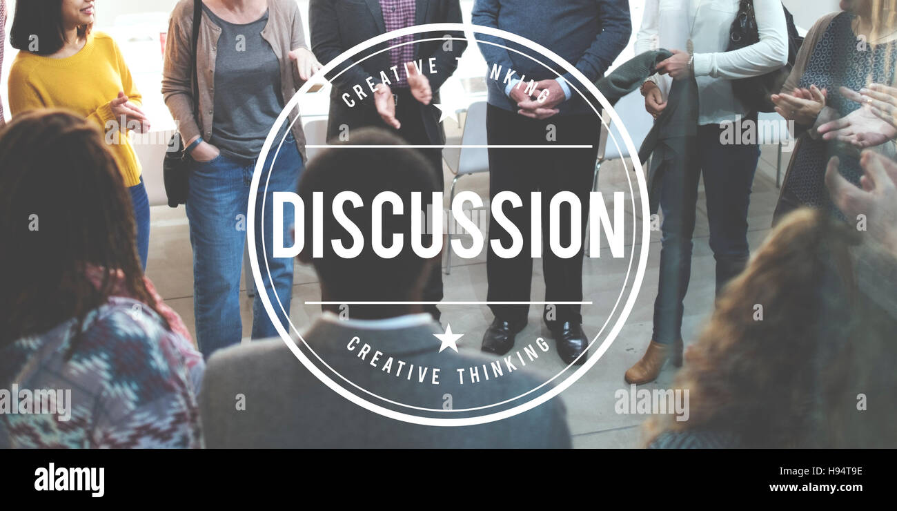 Discussion Talking Conversation Connection Concept Stock Photo - Alamy