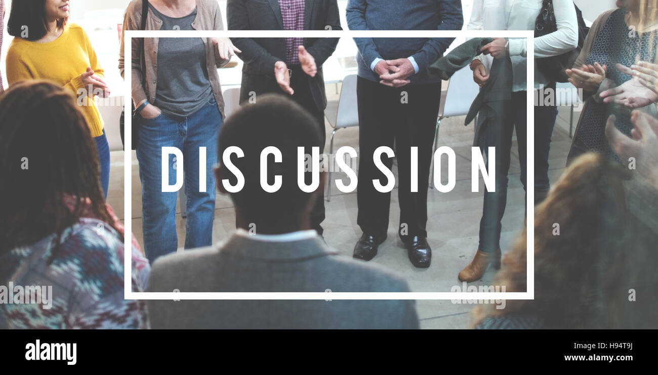 Discussion Talking Conversation Connection Concept Stock Photo - Alamy