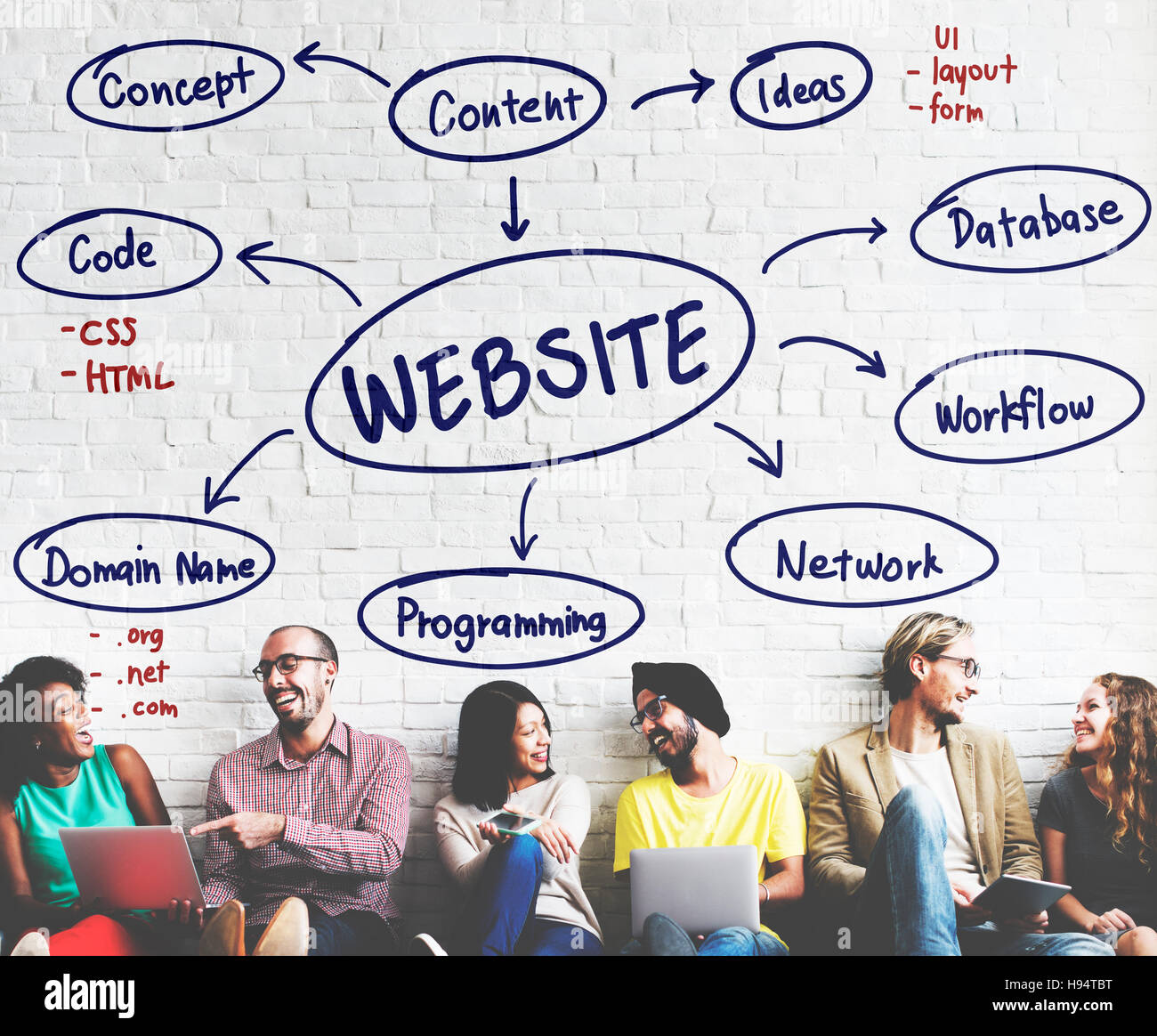 Website Connection Internet Networking Data Concept Stock Photo - Alamy