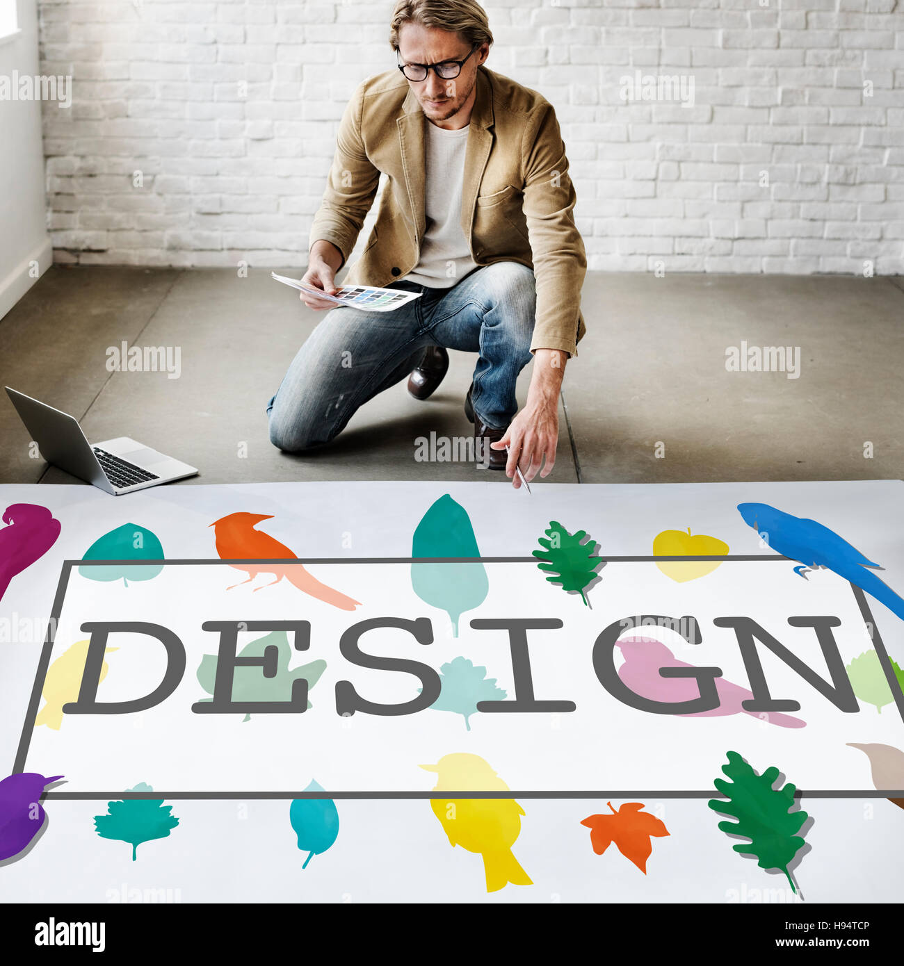 Design Idea Create Creative Blueprint Concept Stock Photo - Alamy