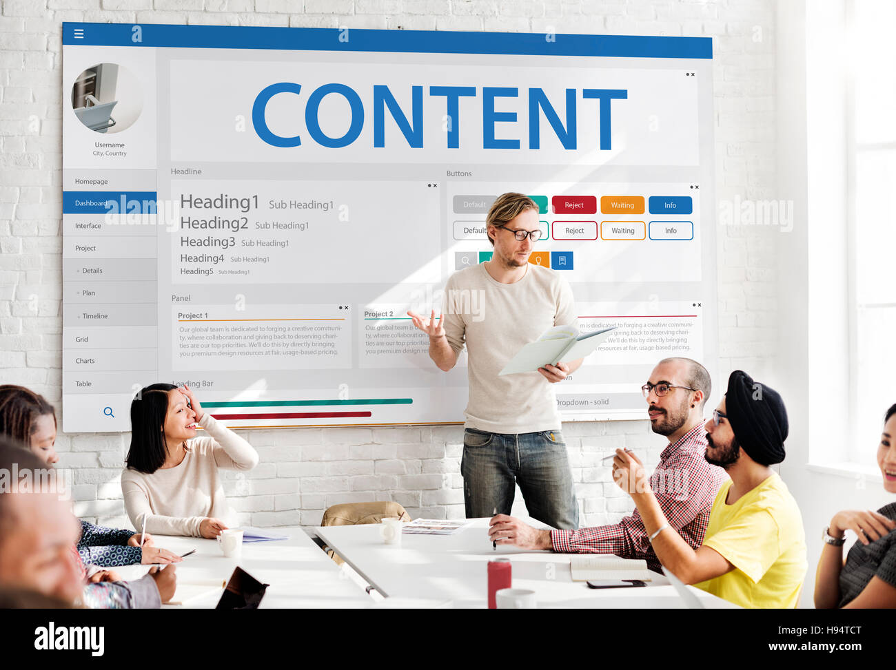 Creative Sample Website Design Template Concept Stock Photo - Alamy