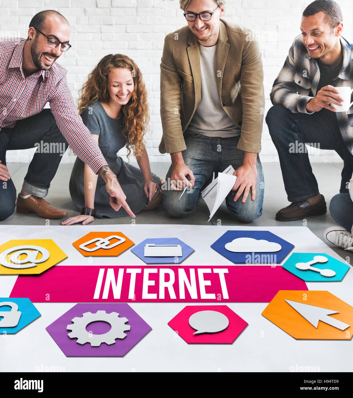 Internet People Network Graphic Concept Stock Photo - Alamy