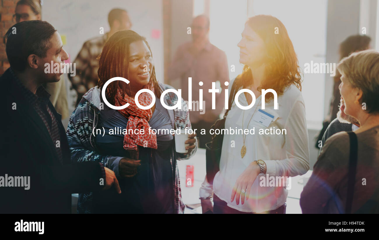 Coalition Association Alliance Corporate Union Concept Stock Photo - Alamy