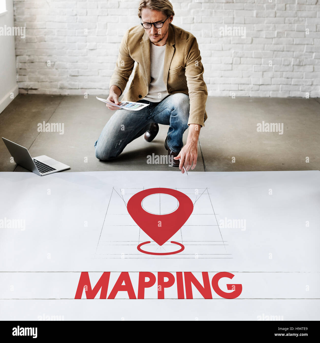 Navigation Location Mapping Destination Technology Graphic Concept ...