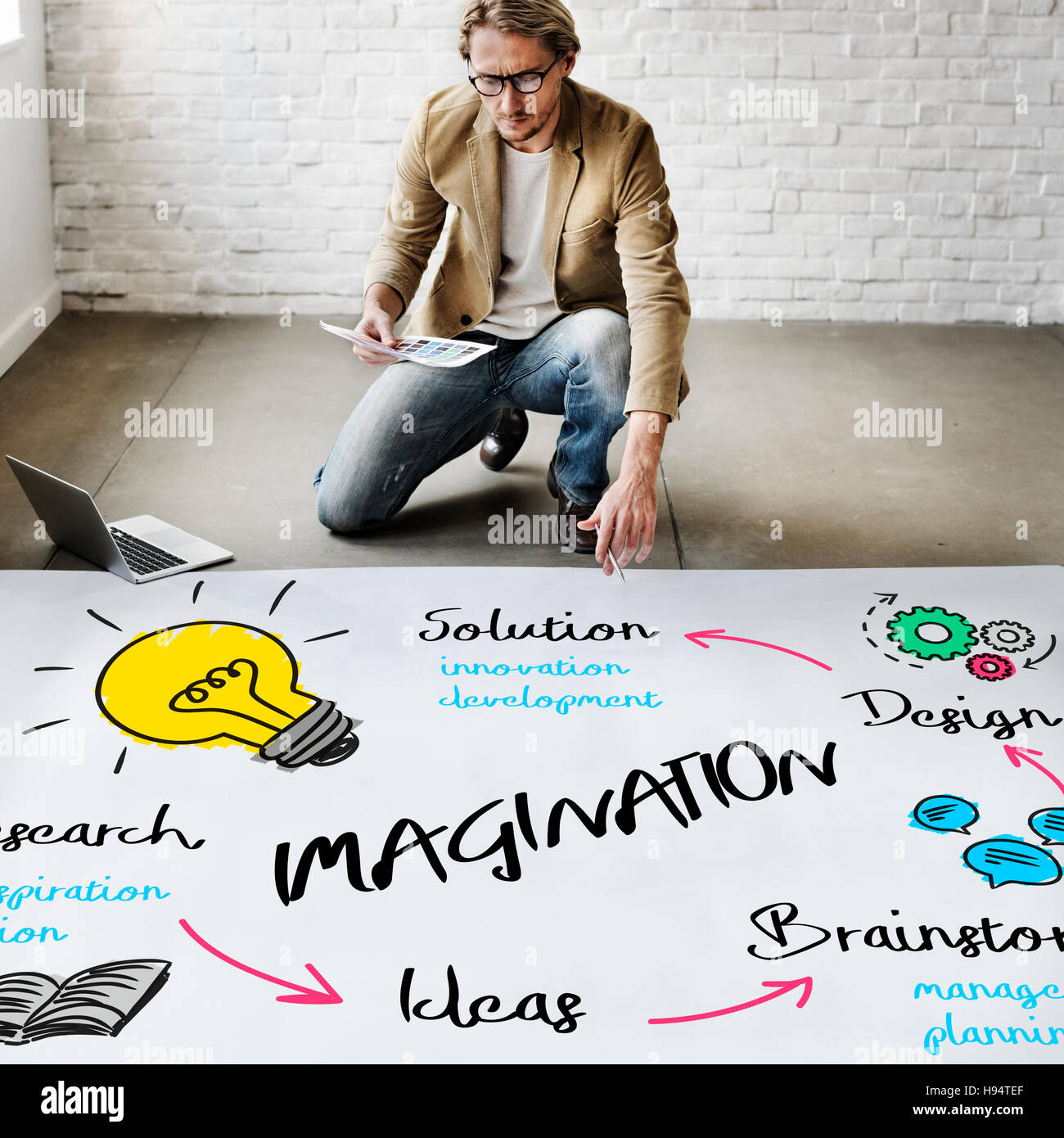 Creativity Design Process Graphics Concept Stock Photo - Alamy