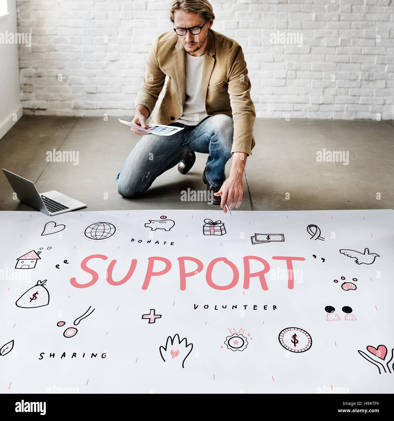 Support Donations Charity Foundation Concept Stock Photo - Alamy