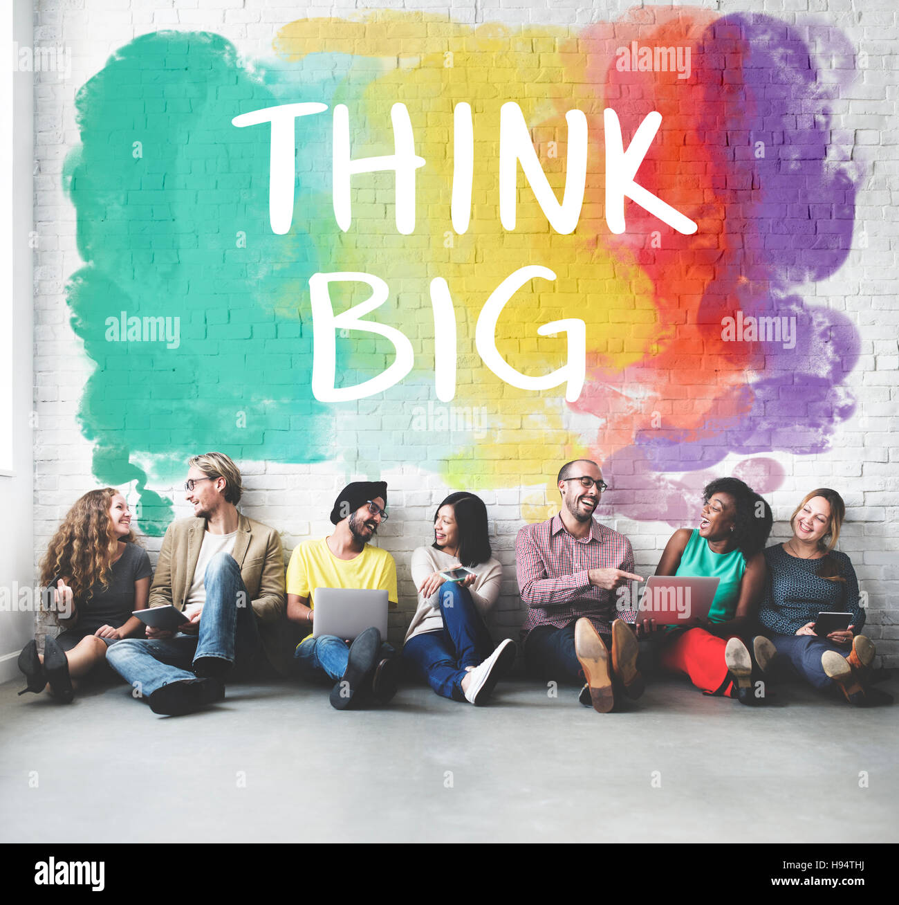 Think Big Attitude Creative Inspiration Optimism Concept Stock Photo ...