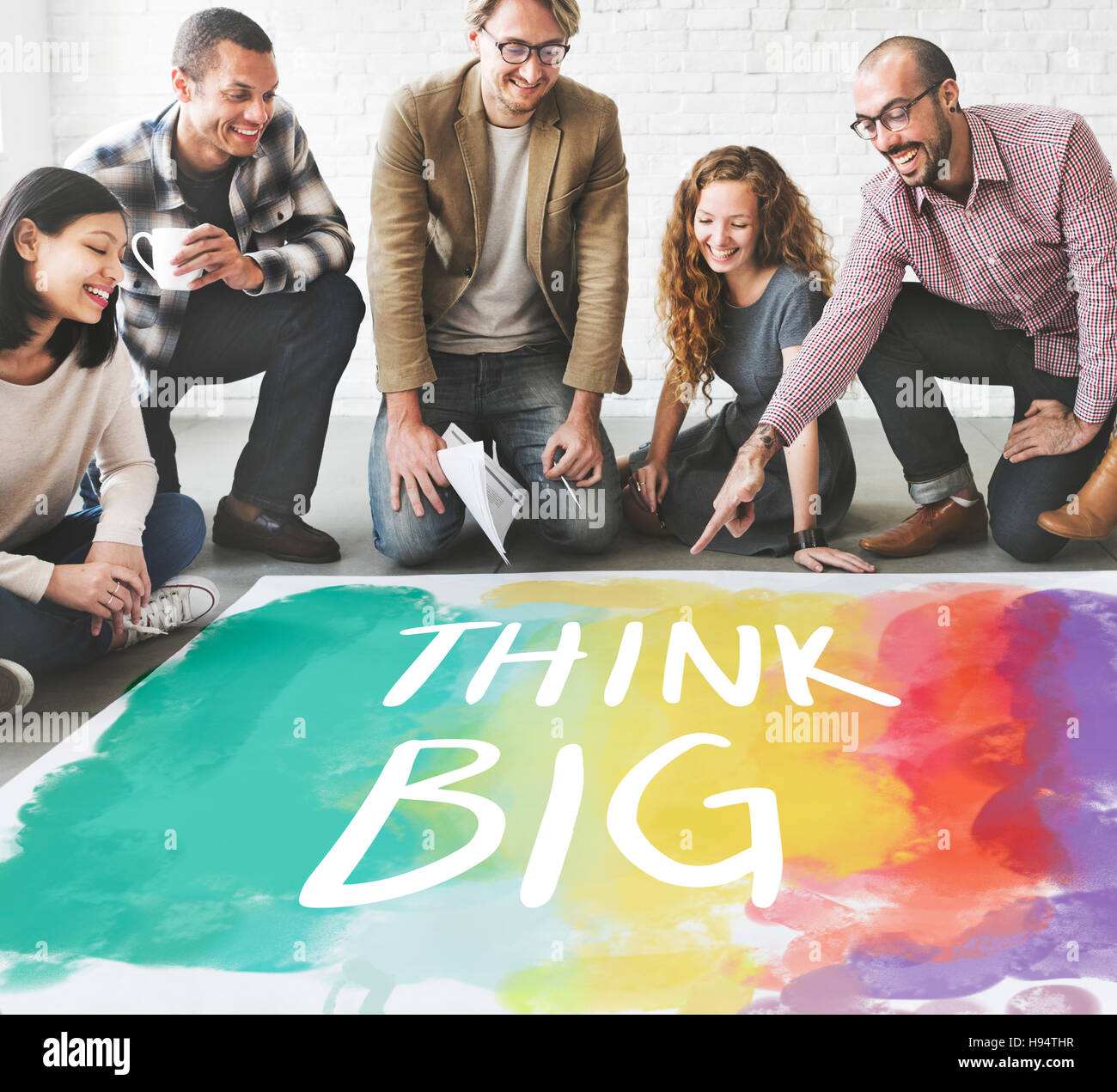 Think Big Attitude Creative Inspiration Optimism Concept Stock Photo ...