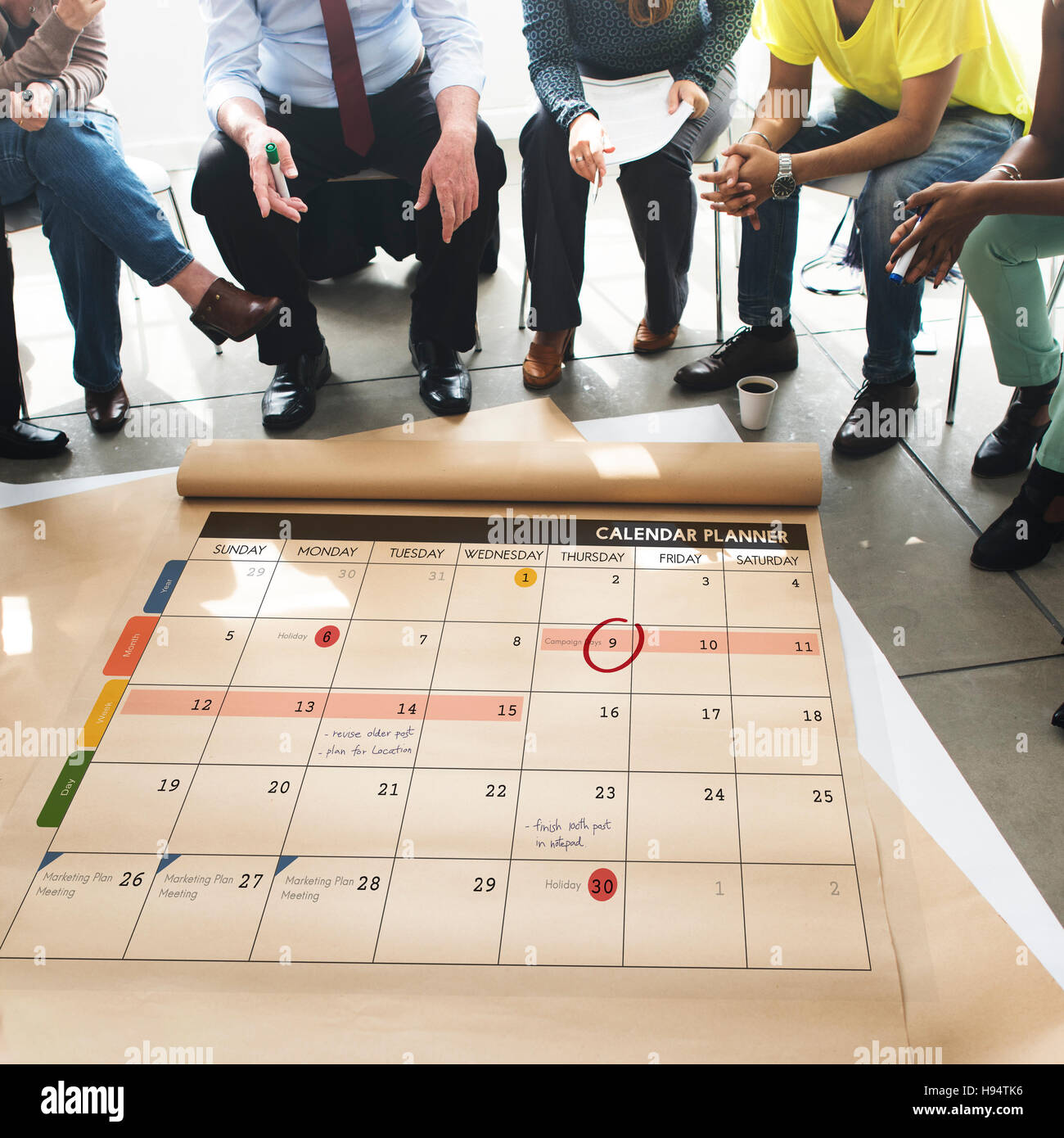 Calendar Planner Organization Management Remind Concept Stock Photo - Alamy