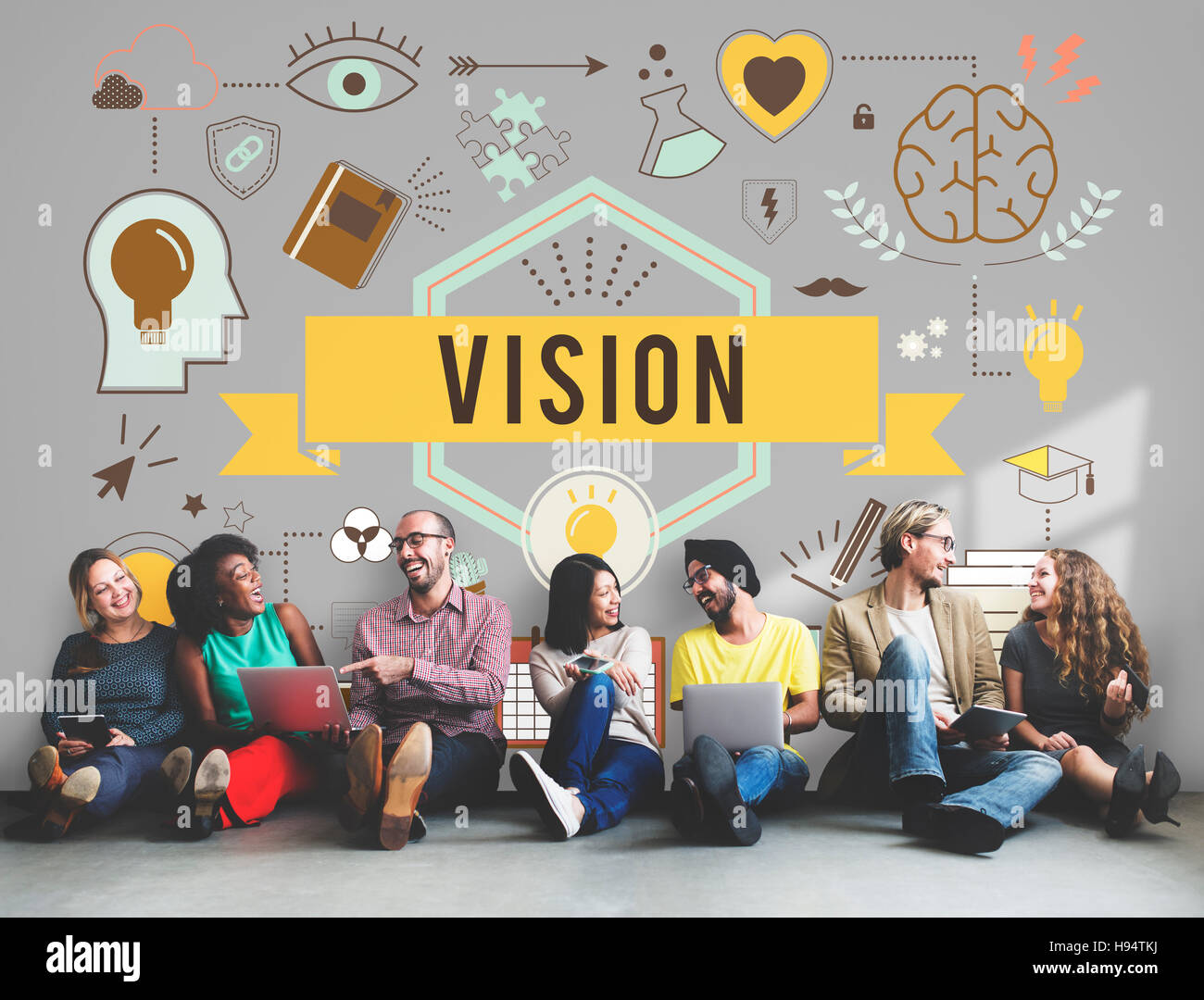 Vision Inspiration Motivation Thinking Think Concept Stock Photo - Alamy