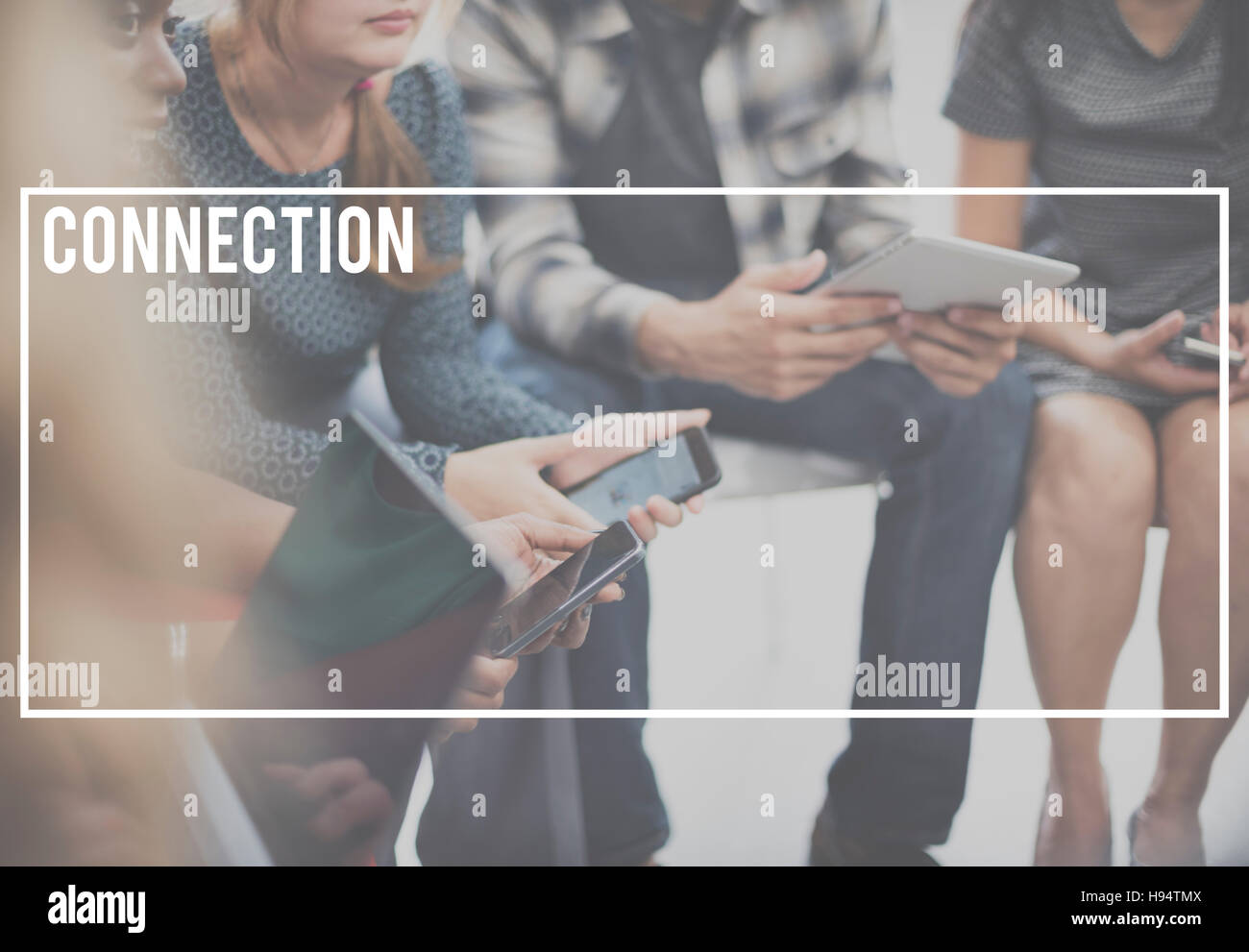 Connection People Interaction Office Concept Stock Photo - Alamy