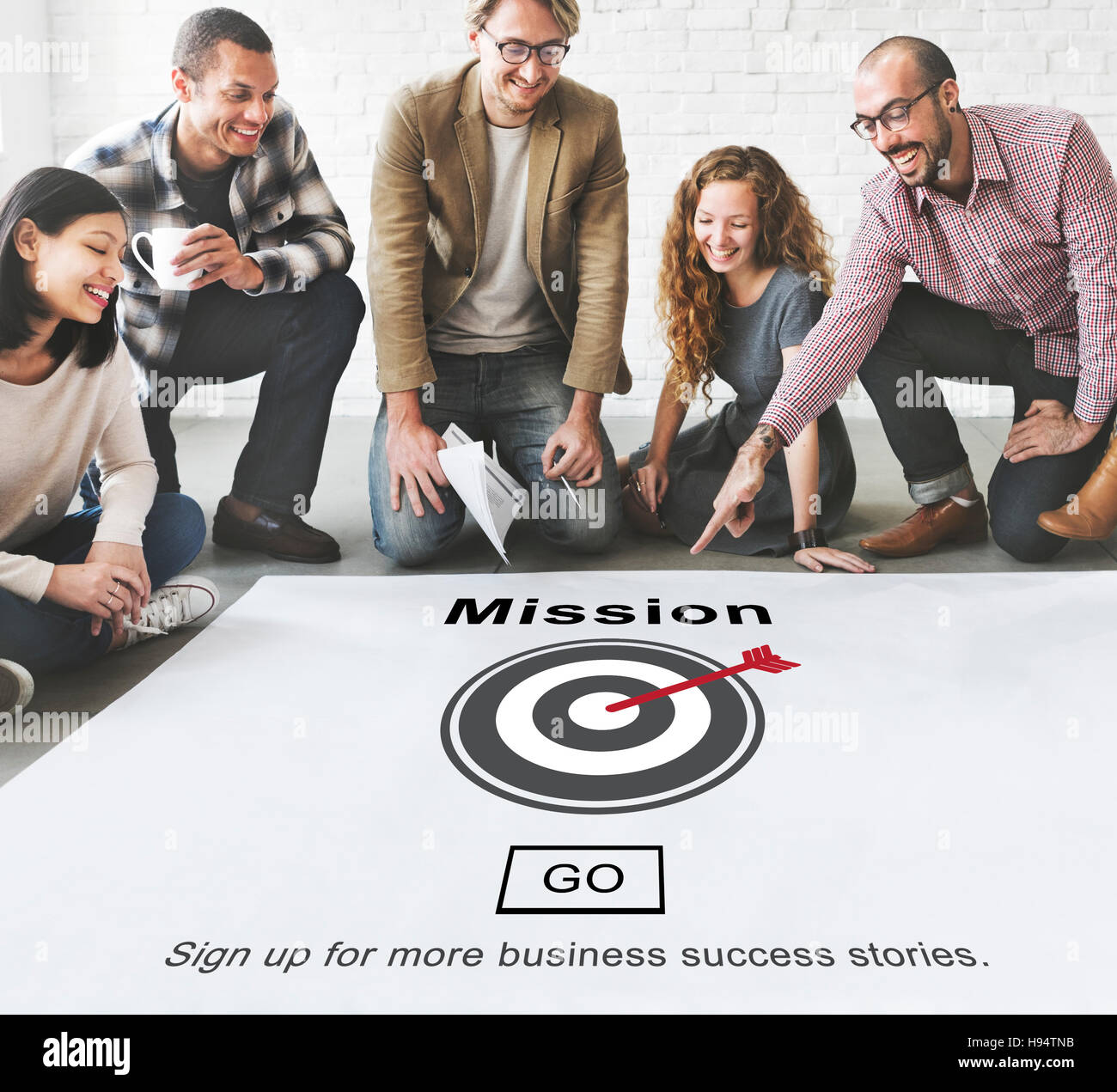 Mission goals target aspirations motivation hi-res stock photography ...